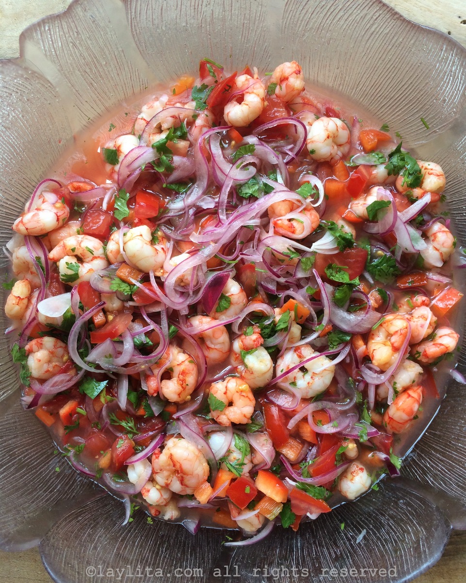 鲜虾柠檬渍 (Shrimp ceviche) - Laylita之食谱